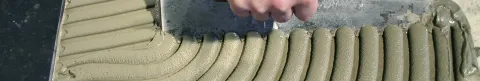 Floating bed tile mortar